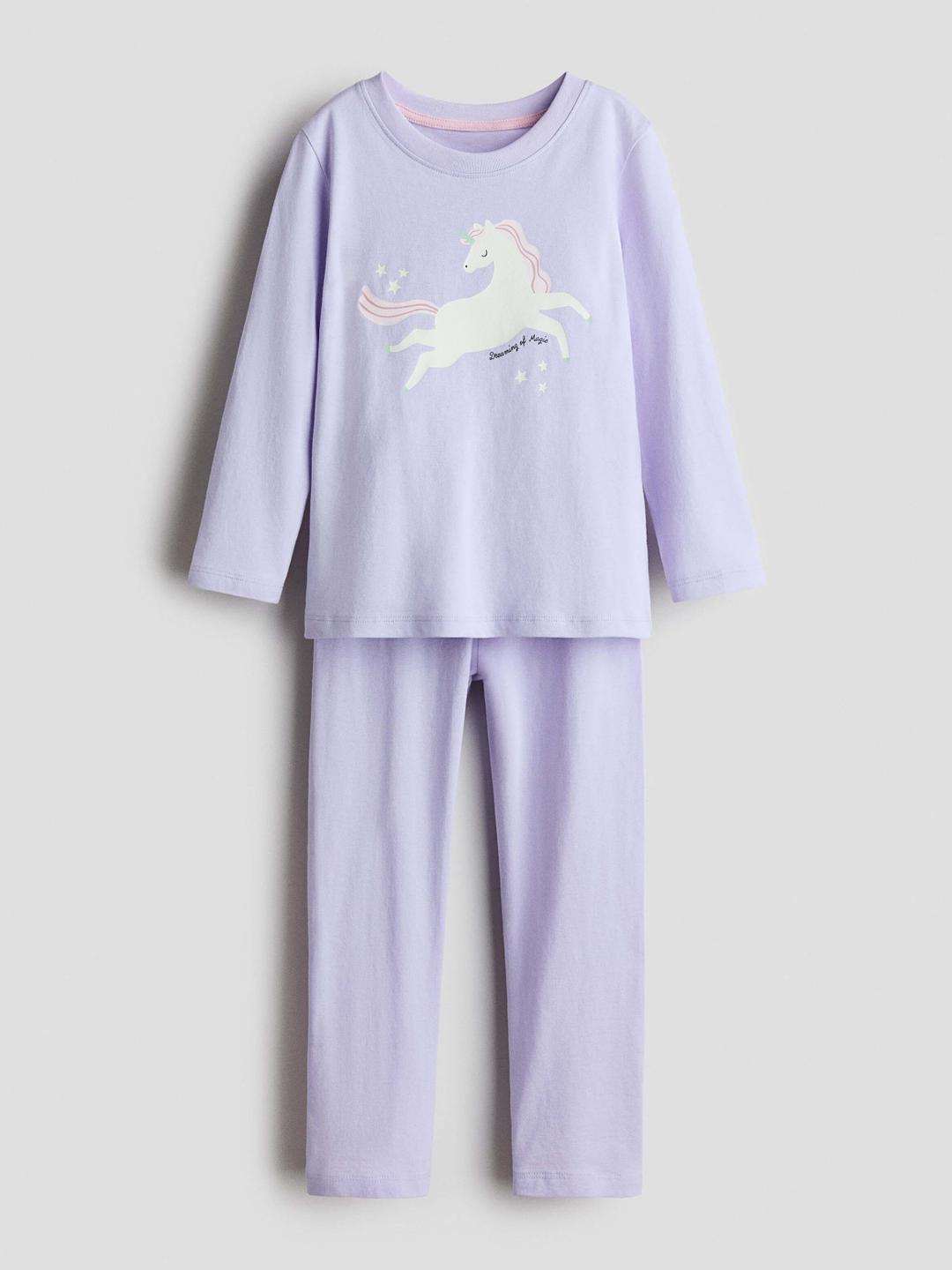 Buy H&M Printed Cotton Pyjamas - Night Suits for Girls 37936050 | Myntra