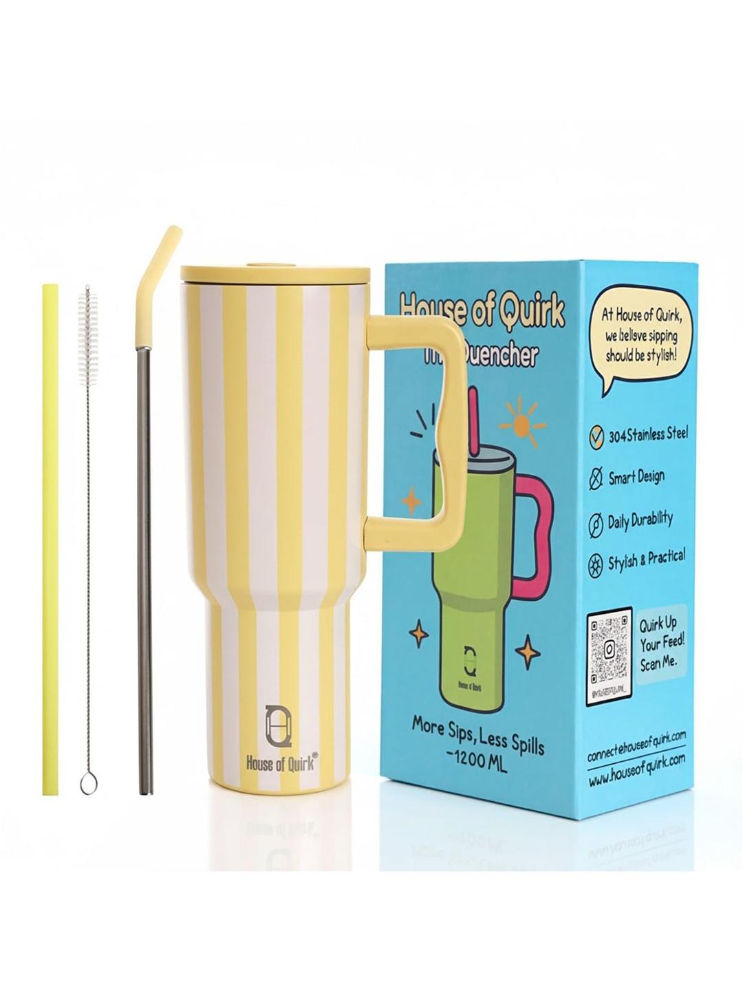 Buy HOUSE OF QUIRK Yellow & White Single Stainless Steel Other Double ...
