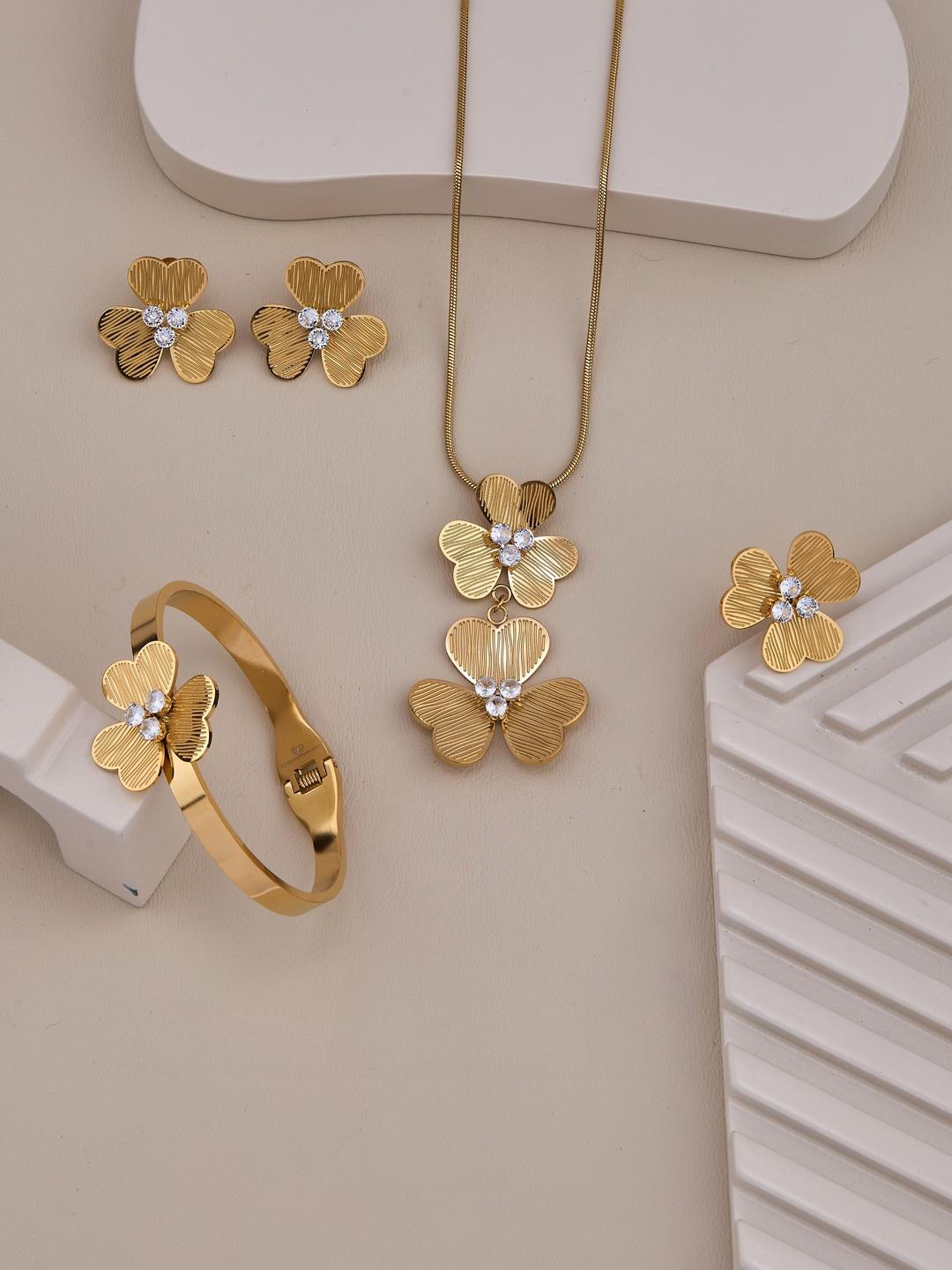 Buy GC PREMIUM JEWELLERY Gold Plated Jewellery Set - Jewellery Set for ...