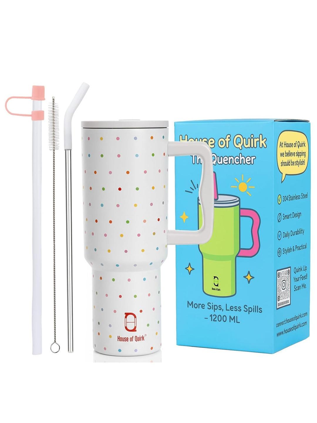 Buy HOUSE OF QUIRK Cream Coloured & Pink Single Stainless Steel Other ...