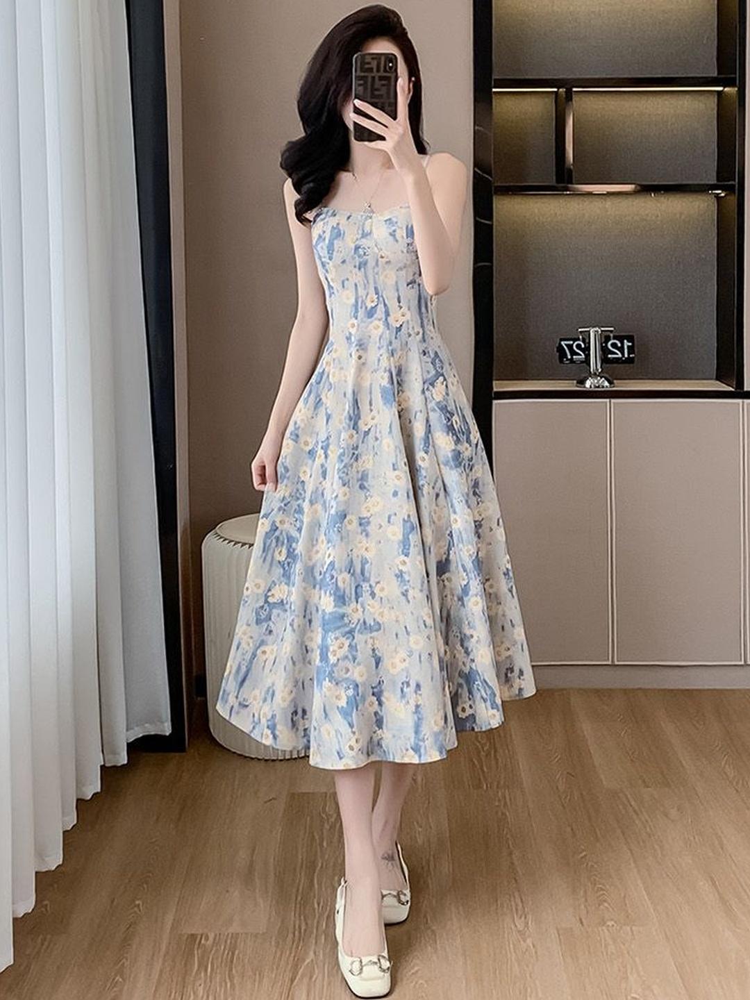 Buy JC Mode Floral Print Fit & Flare Midi Dress - Dresses for Women ...
