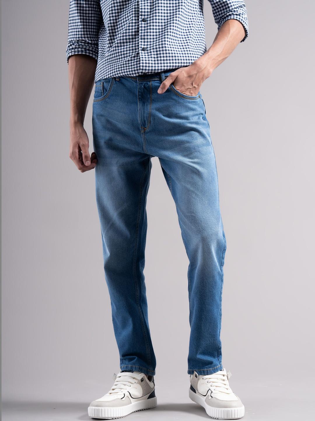 Buy British Club Men Smart Slim Fit Mid Rise Light Fade Jeans - Jeans ...