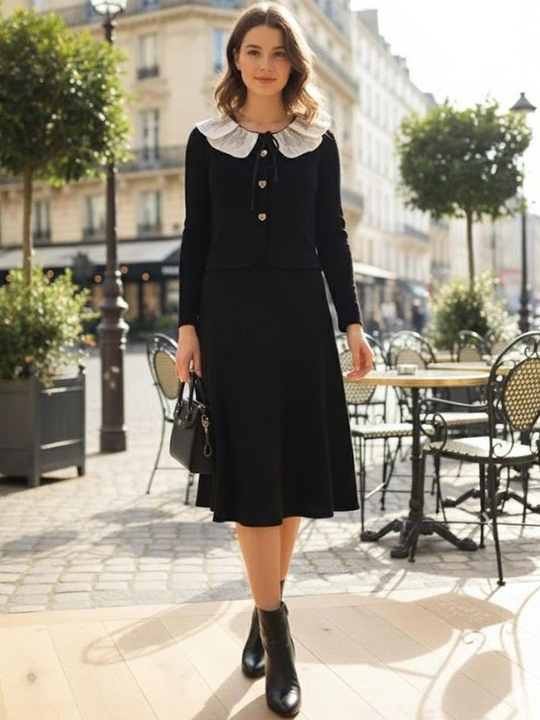 Buy MARC LOUIS Round Neck Top With Skirt Co Ords - Co Ords for Women ...