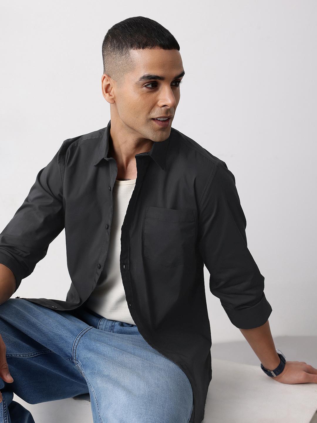 Buy Mast & Harbour Spread Collar Pure Cotton Casual Shirt - Shirts for ...