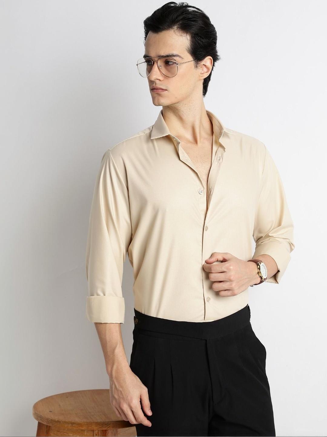 Buy Blu MNKY Men Classic Slim Fit Casual Shirt - Shirts for Men ...