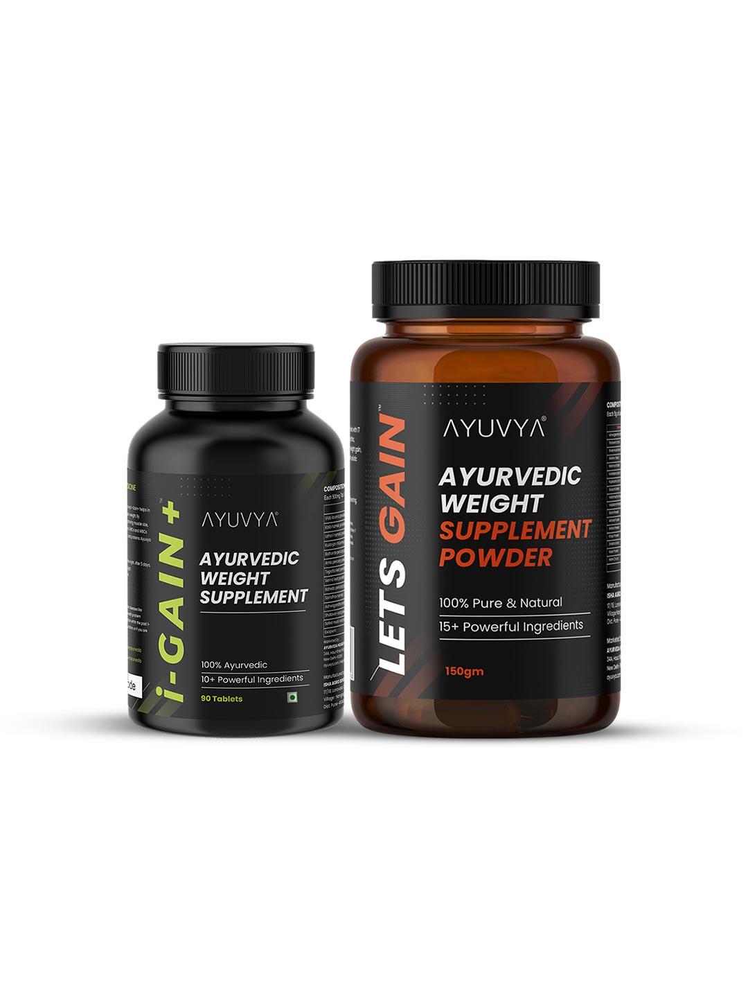 Buy Ayuvya I Gain+ Ayurvedic Weight Gainer 90 Tabs & Lets Gain Muscel ...