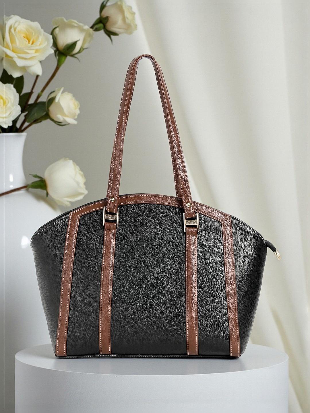 Buy Exotic Colourblocked PU Oversized Structured Handheld Bag ...