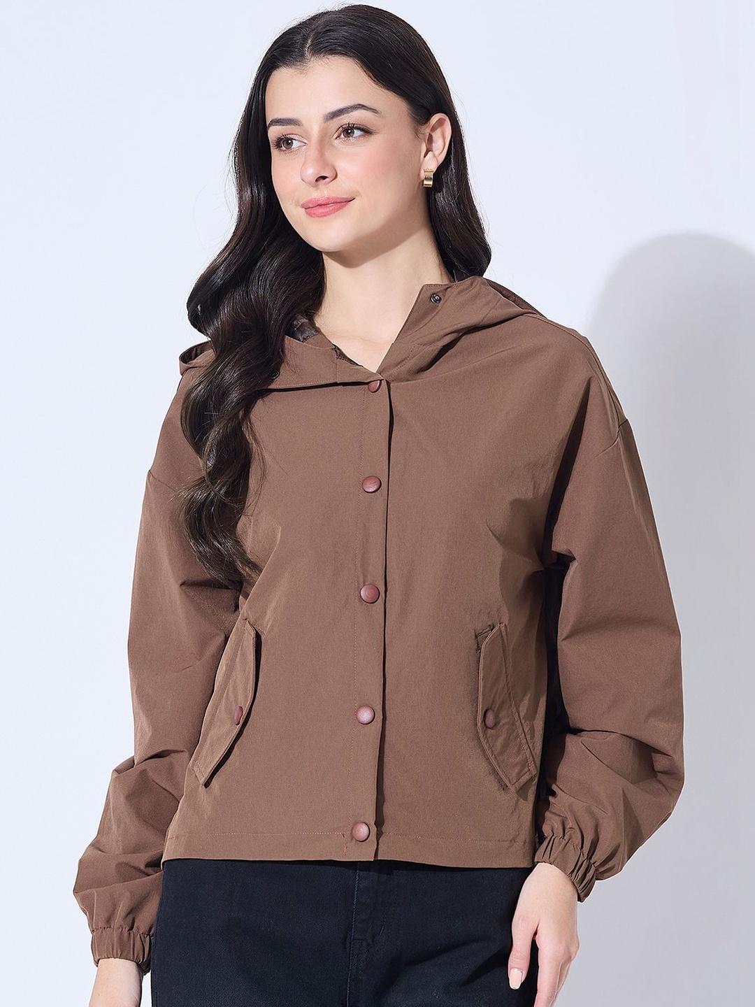 Buy The Roadster Lifestyle Co Nylon Hooded Open Front Jackets - Jackets ...