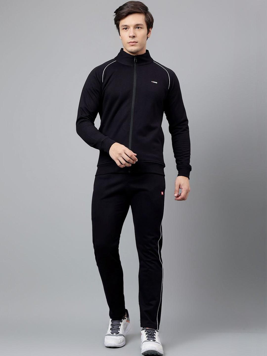 Buy FCK GOLD Mock Collar Full Sleeve Zipper Tracksuit - Tracksuits for ...