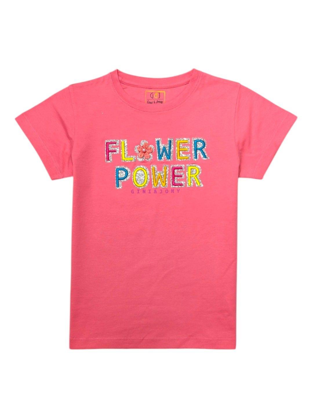 Buy Gini And Jony Girls Embroidered Pure Cotton Short Sleeve T Shirt ...