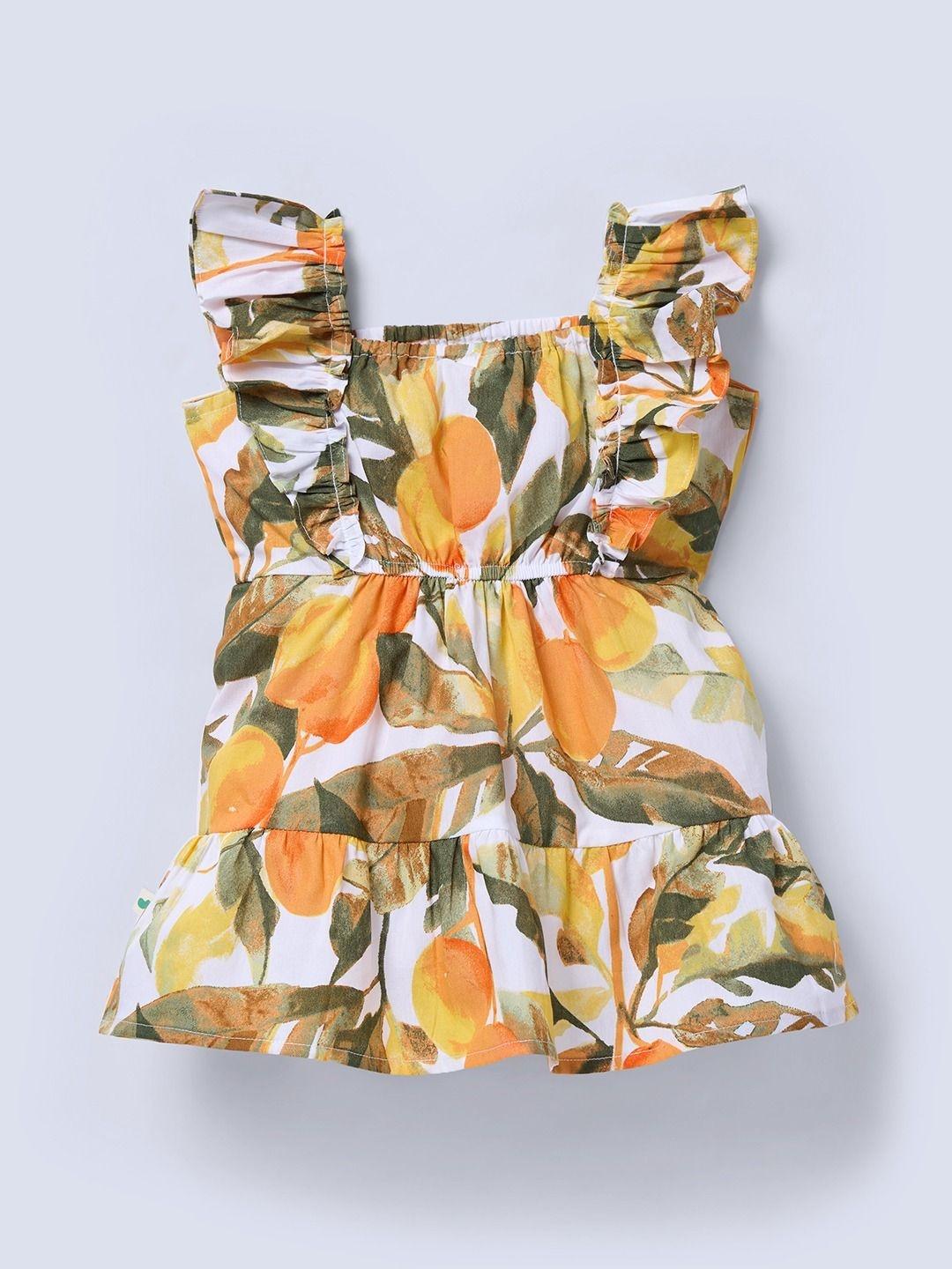 Buy Ed A Mamma Floral Print Flutter Sleeve Fit & Flare Dress - Dresses ...