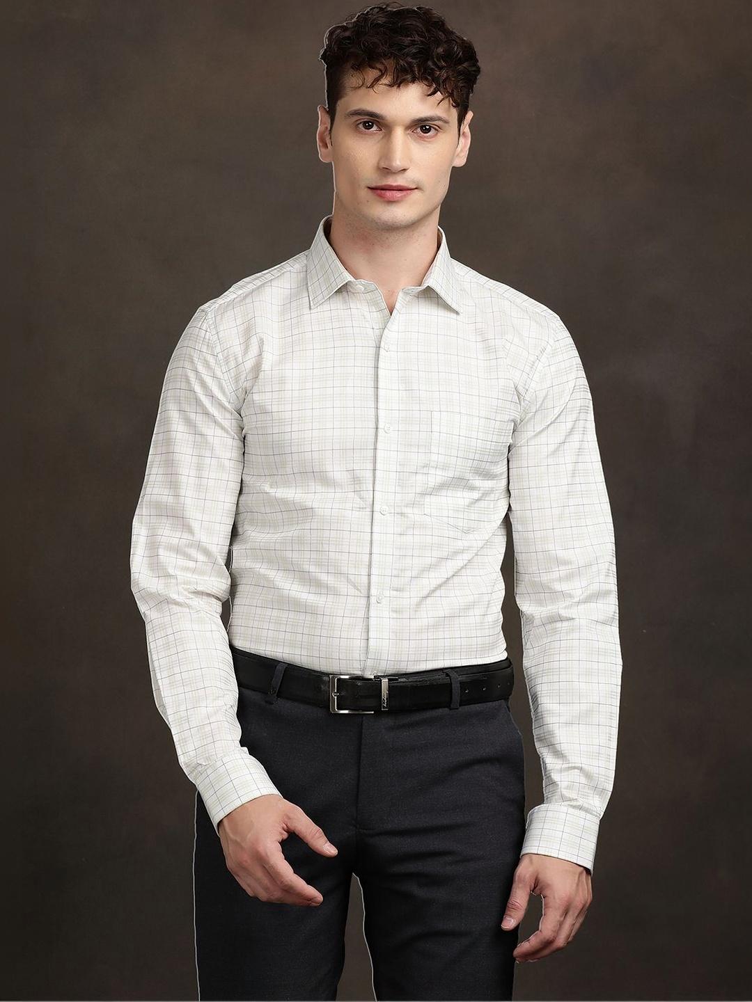 Buy Turtle Men Standard Slim Fit Checked Formal Shirt - Shirts for Men ...