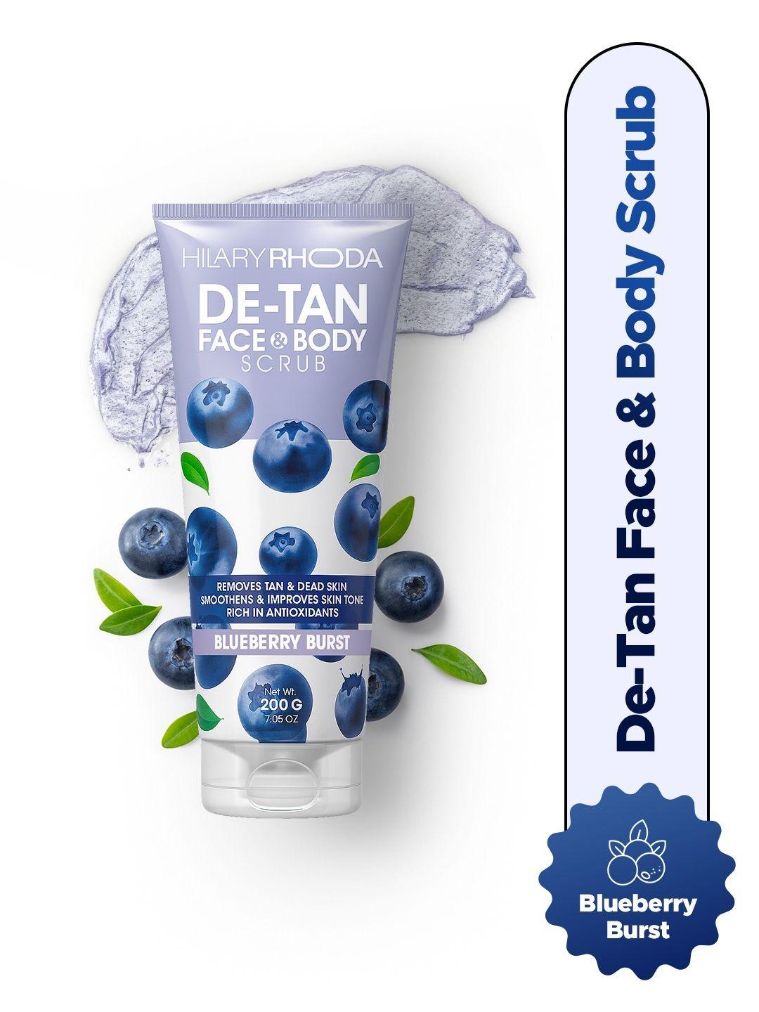 Buy Hilary Rhoda De Tan Face & Body Scrub With Blueberry Burst 200 G ...