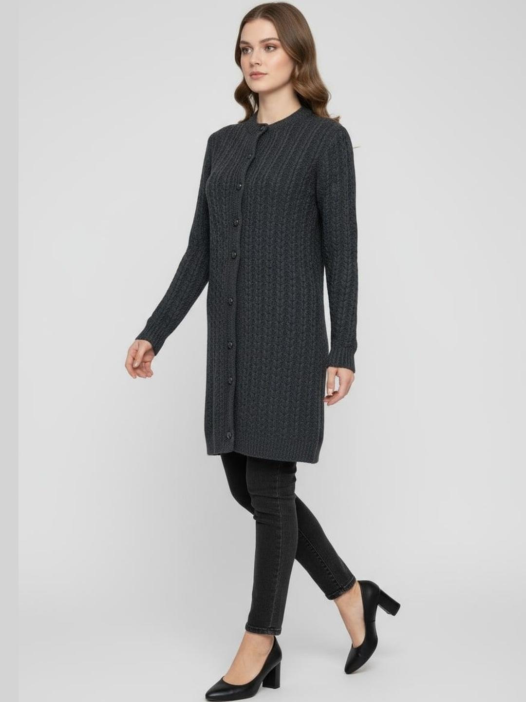 Buy The Roadster Lifestyle Co Self Design Round Neck Longline Cardigan ...