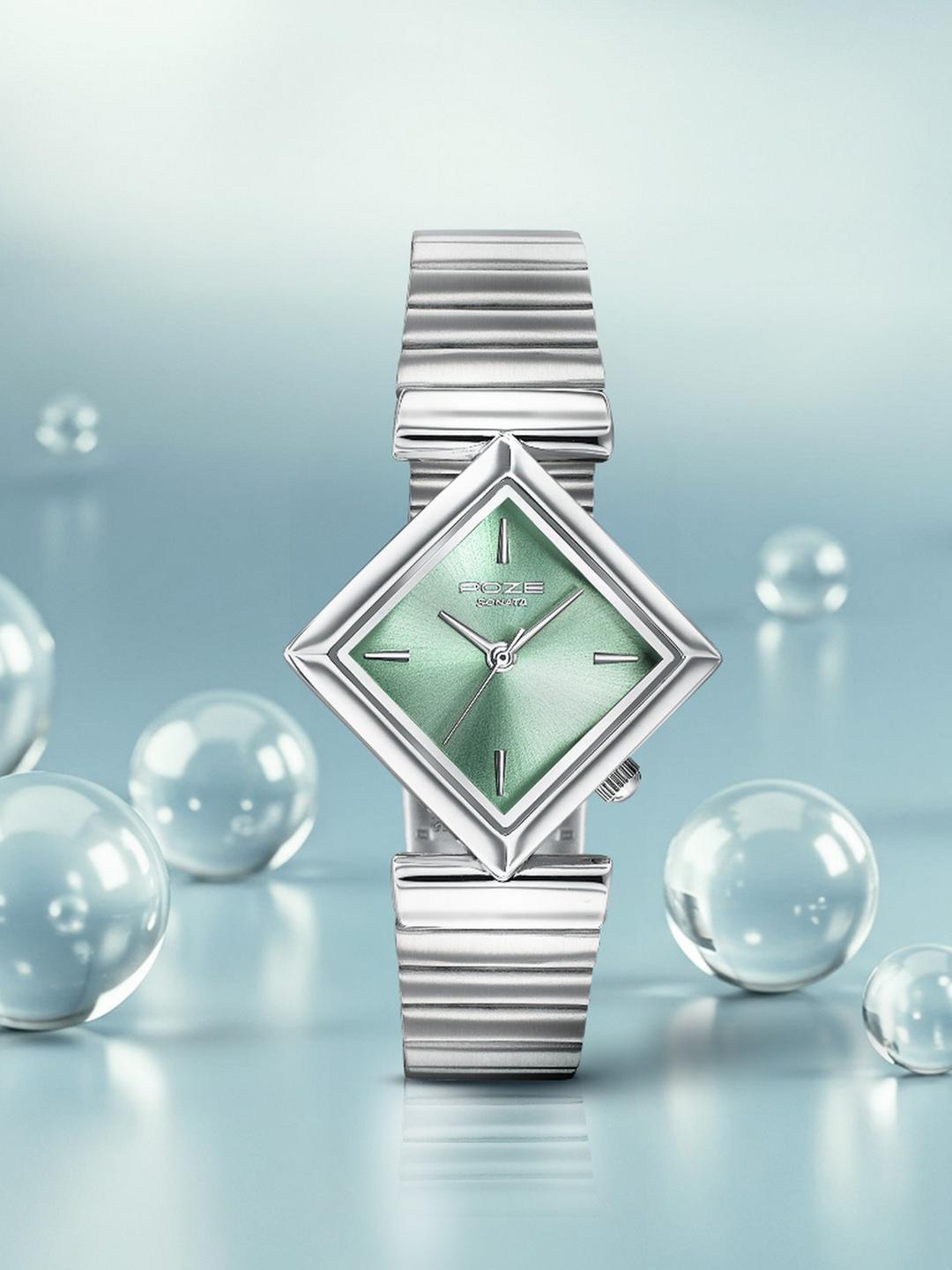 Buy Sonata Poze 7 Analog Green Dial Watch For Women SP80150SM01W ...