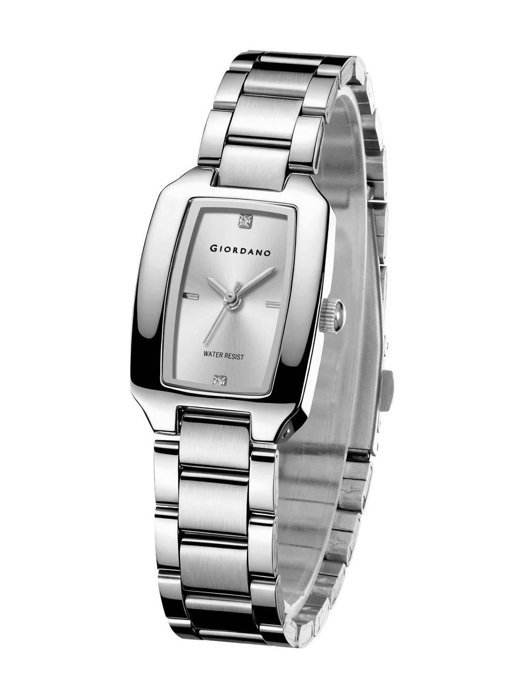 Buy GIORDANO Women Dial & Stainless Steel Straps Analogue Date Aperture ...