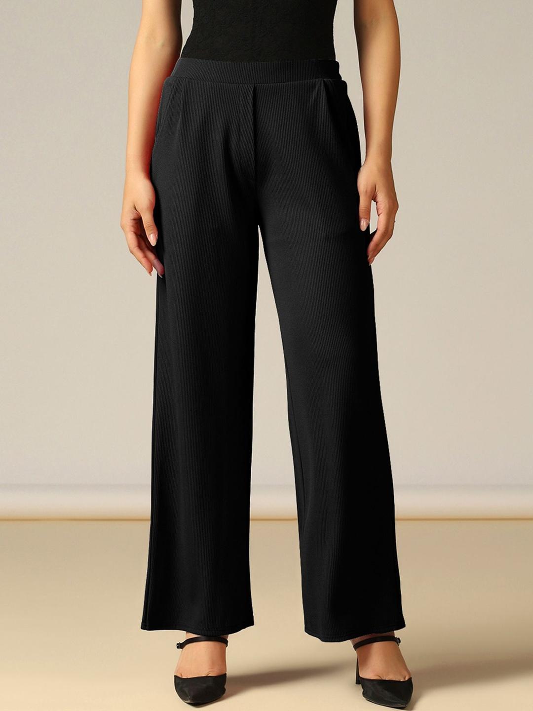 Buy SZN Women Wrinkle Free Trousers - Trousers for Women 38229351 | Myntra