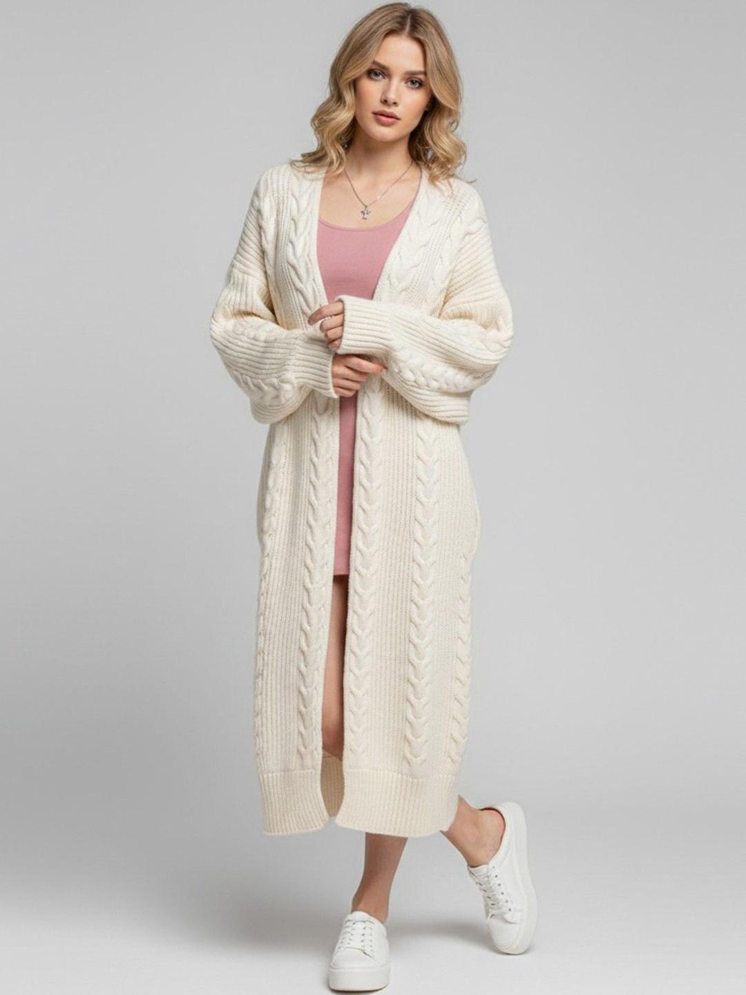 Buy Mast & Harbour Women Cable Knit Longline Cardigan - Sweaters for ...