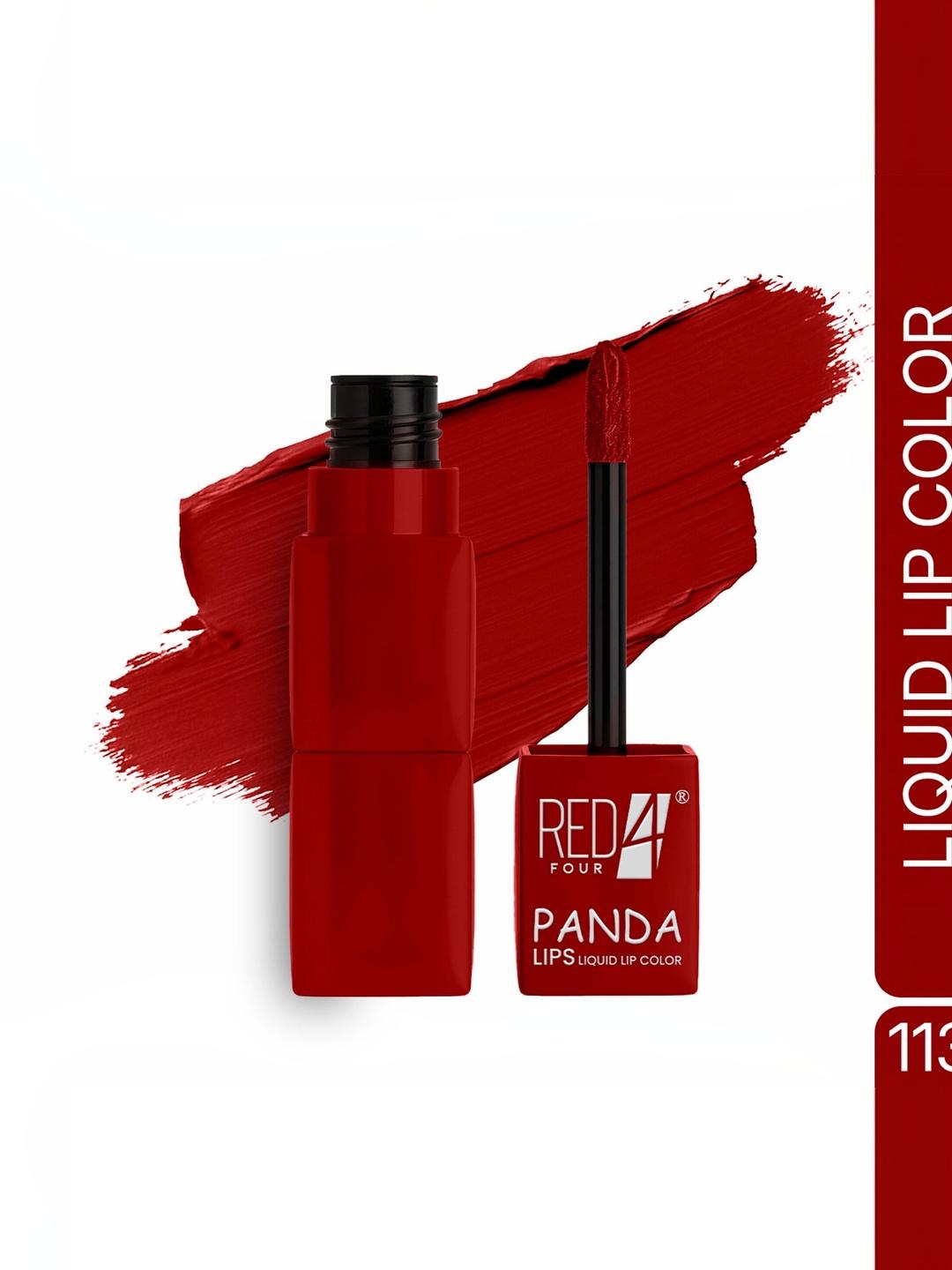 Buy RED 4 Panda Lips Waterproof Liquid Lip Color 5 Ml Shade 113 ...