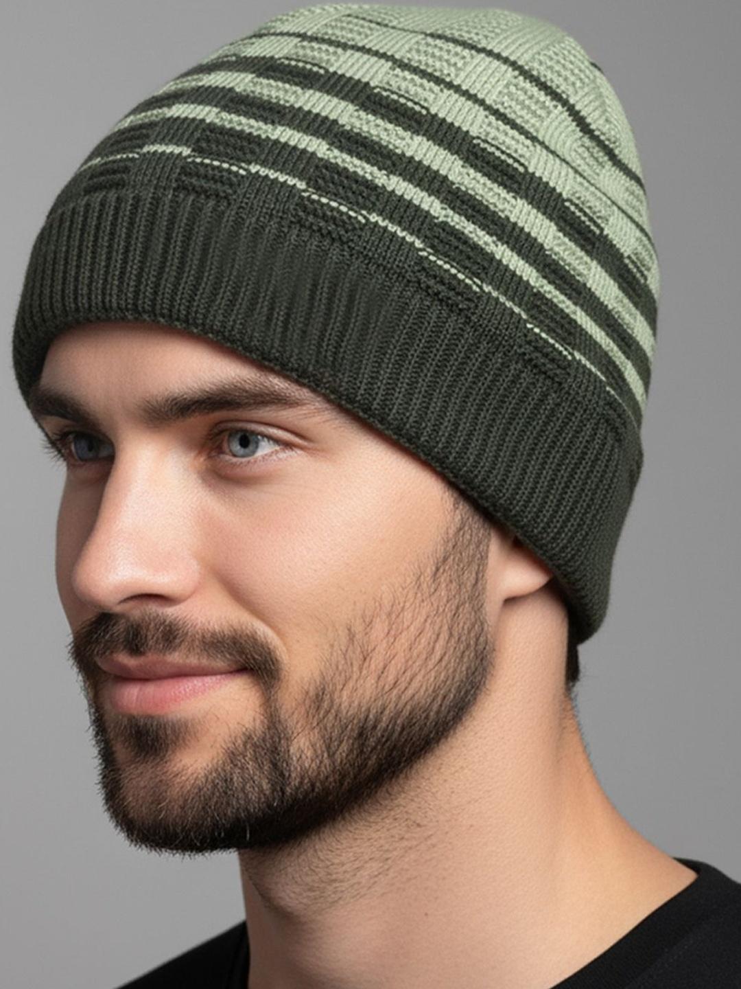Buy SZN Men Printed Beanie - Caps for Men 38245296 | Myntra