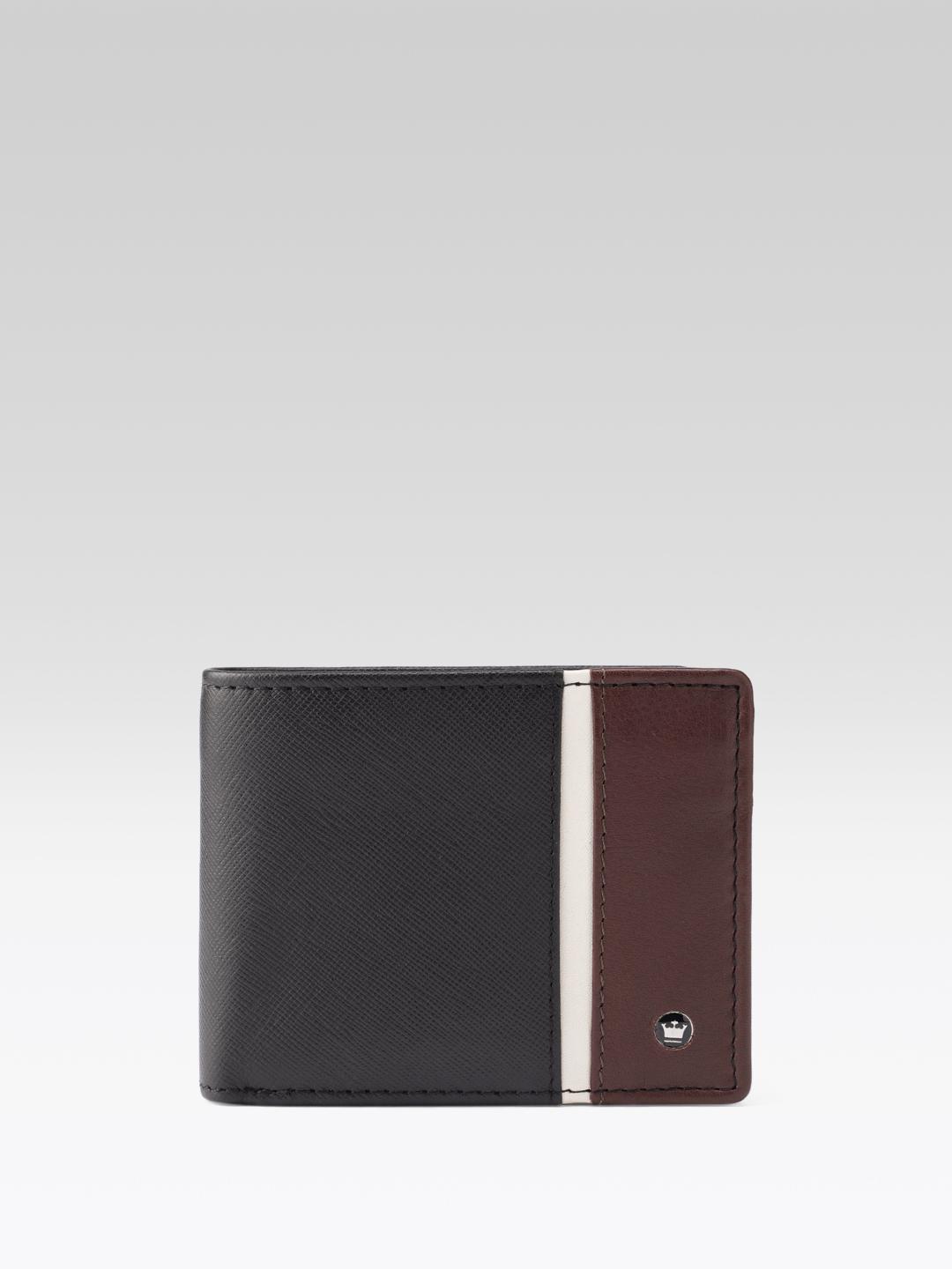 Buy Louis Philippe Men Colourblocked Leather Two Fold Wallet - Wallets ...