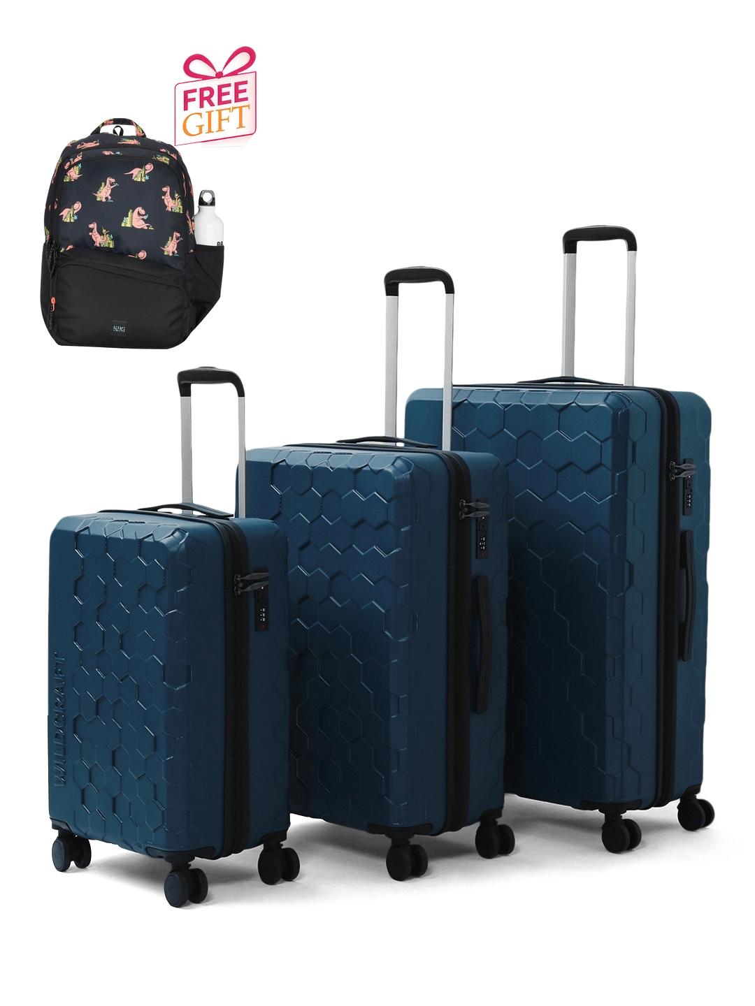 Buy Wildcraft Set Of 3 Trolley Bags With 1 Free Backpack - Trolley Bag ...