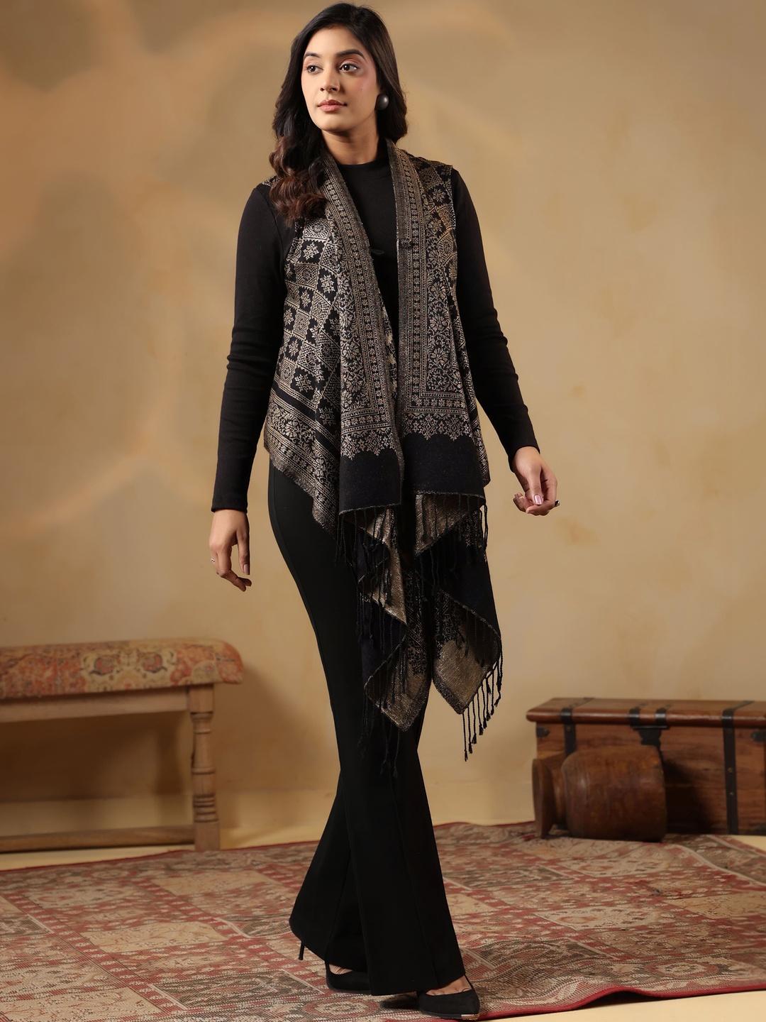 Buy Zamour Women Ethnic Tasselled Ethnic Shrug - Shrug for Women ...