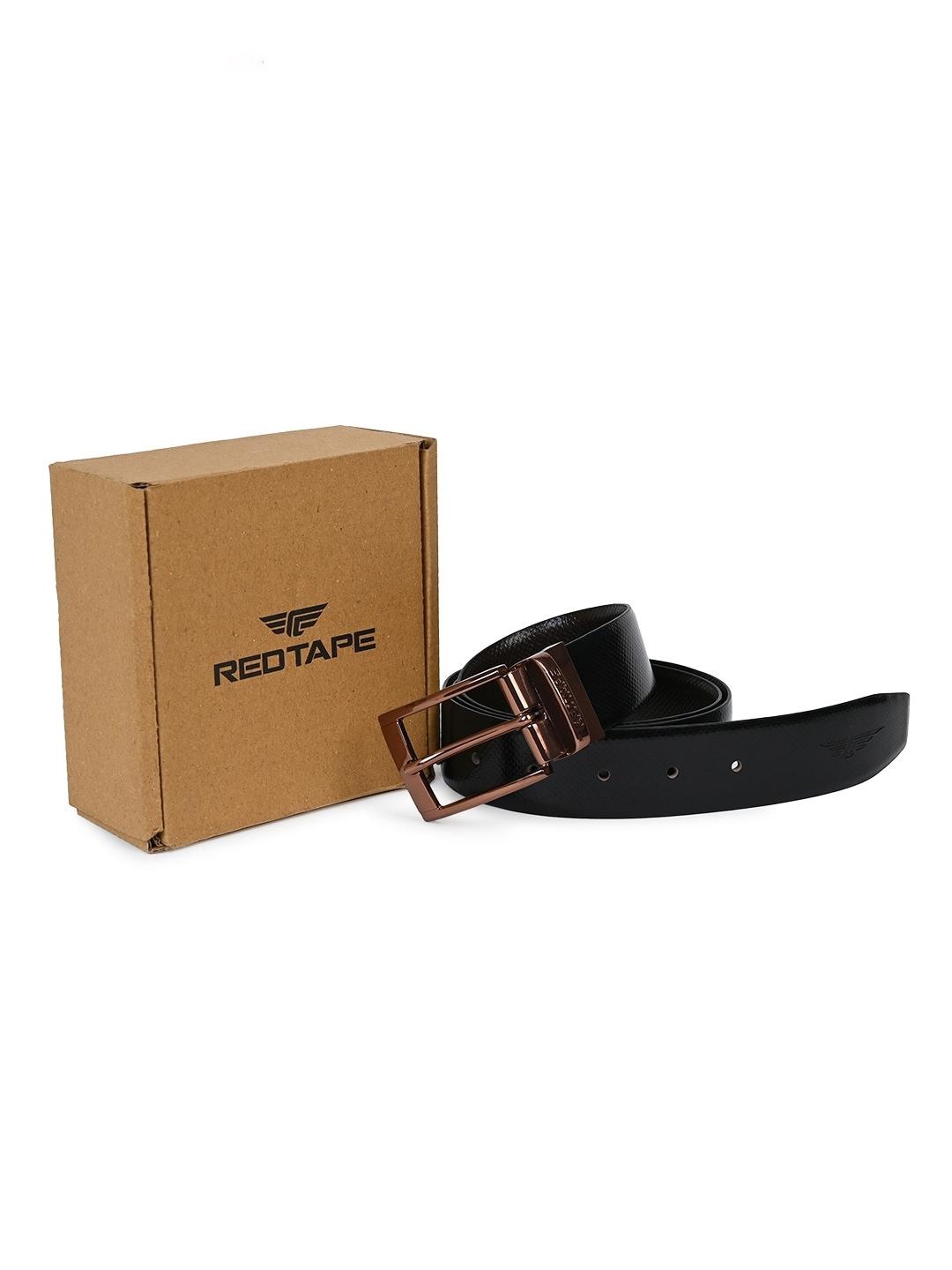 Buy Red Tape Men Textured Leather Reversible Formal Belt - Belts for ...