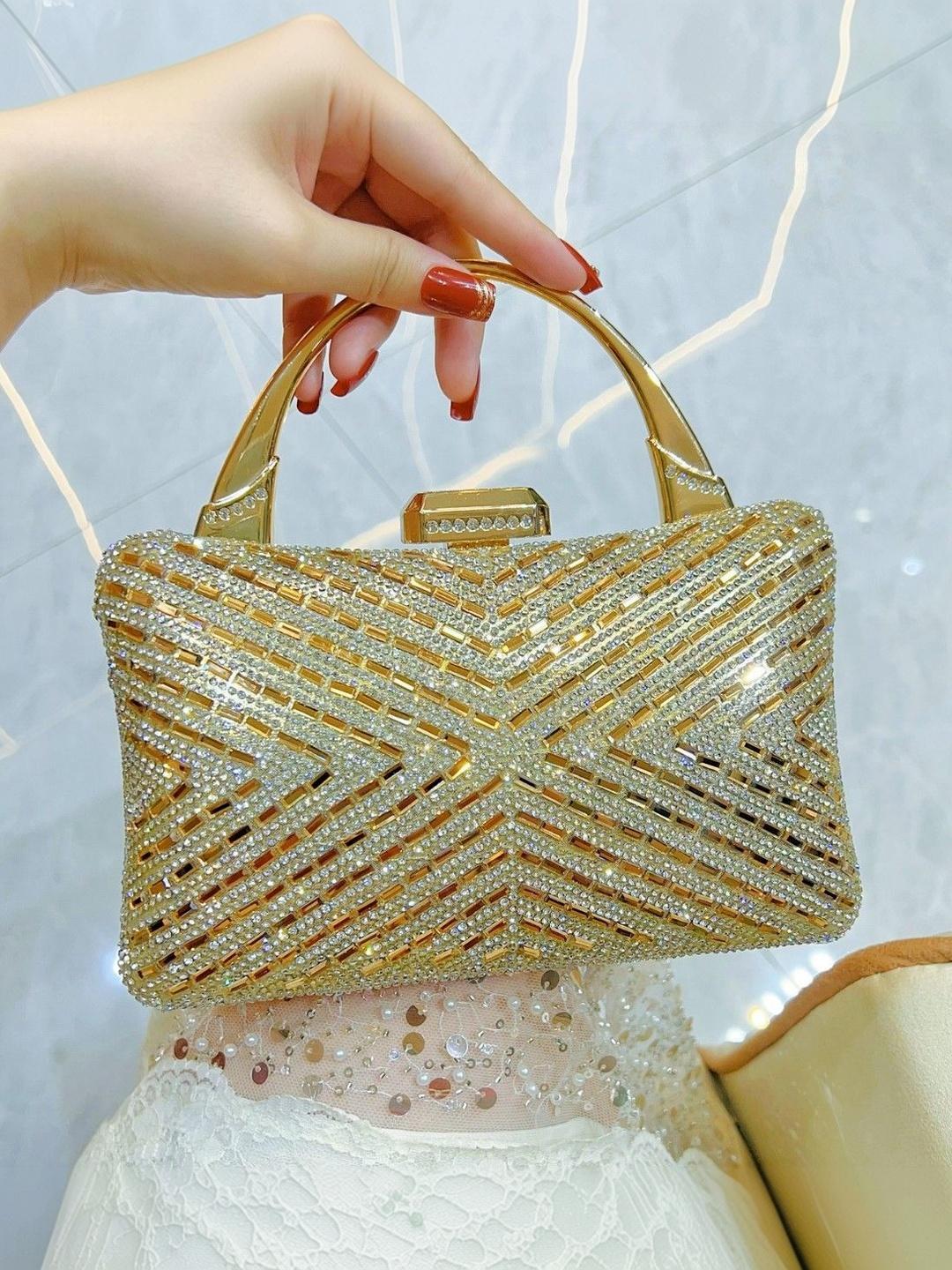 Buy StyleCast X Revolte Gold Solid Handheld Bag - Handbags for Women ...