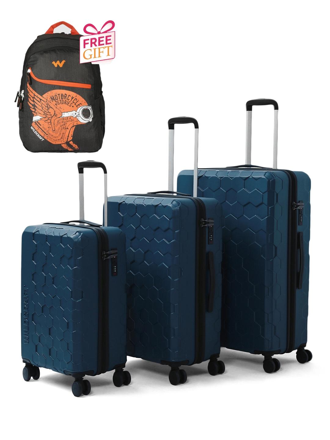 Buy Wildcraft Set Of 3 Trolley Bags With 1 Free Backpack - Trolley Bag ...