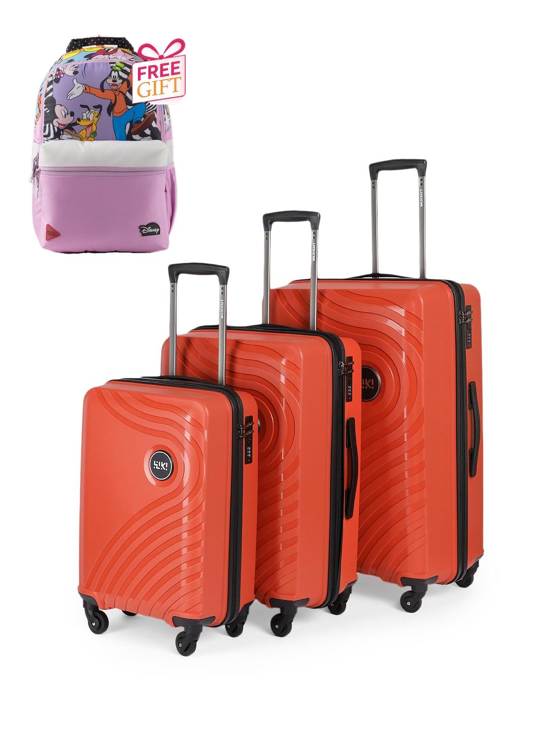 Buy Wildcraft Set Of 3 Trolley Bags With 1 Free Backpack - Trolley Bag ...