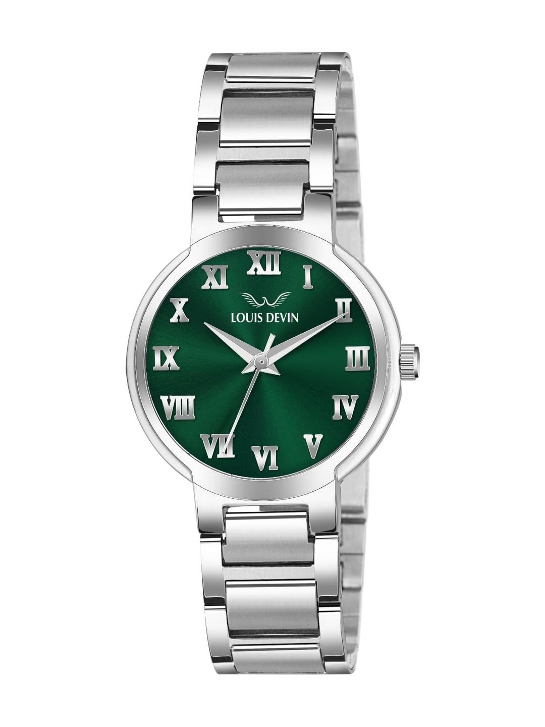 Buy LOUIS DEVIN Women Dial & Stainless Steel Bracelet Style Straps ...