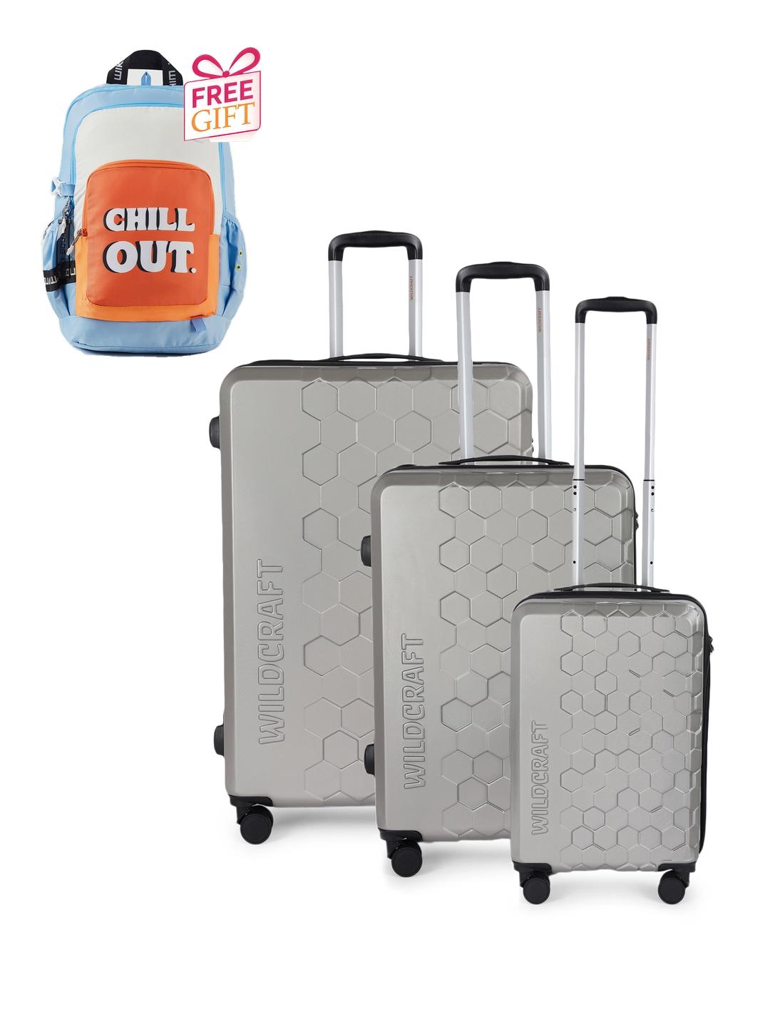 Buy Wildcraft Set Of 3 Trolley Bags With 1 Free Backpack - Trolley Bag ...