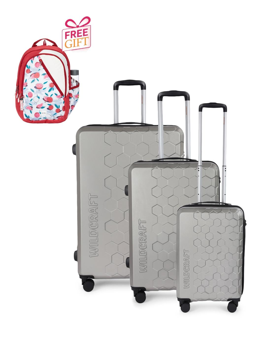 Buy Wildcraft Set Of 3 Trolley Bags With 1 Free Backpack - Trolley Bag ...