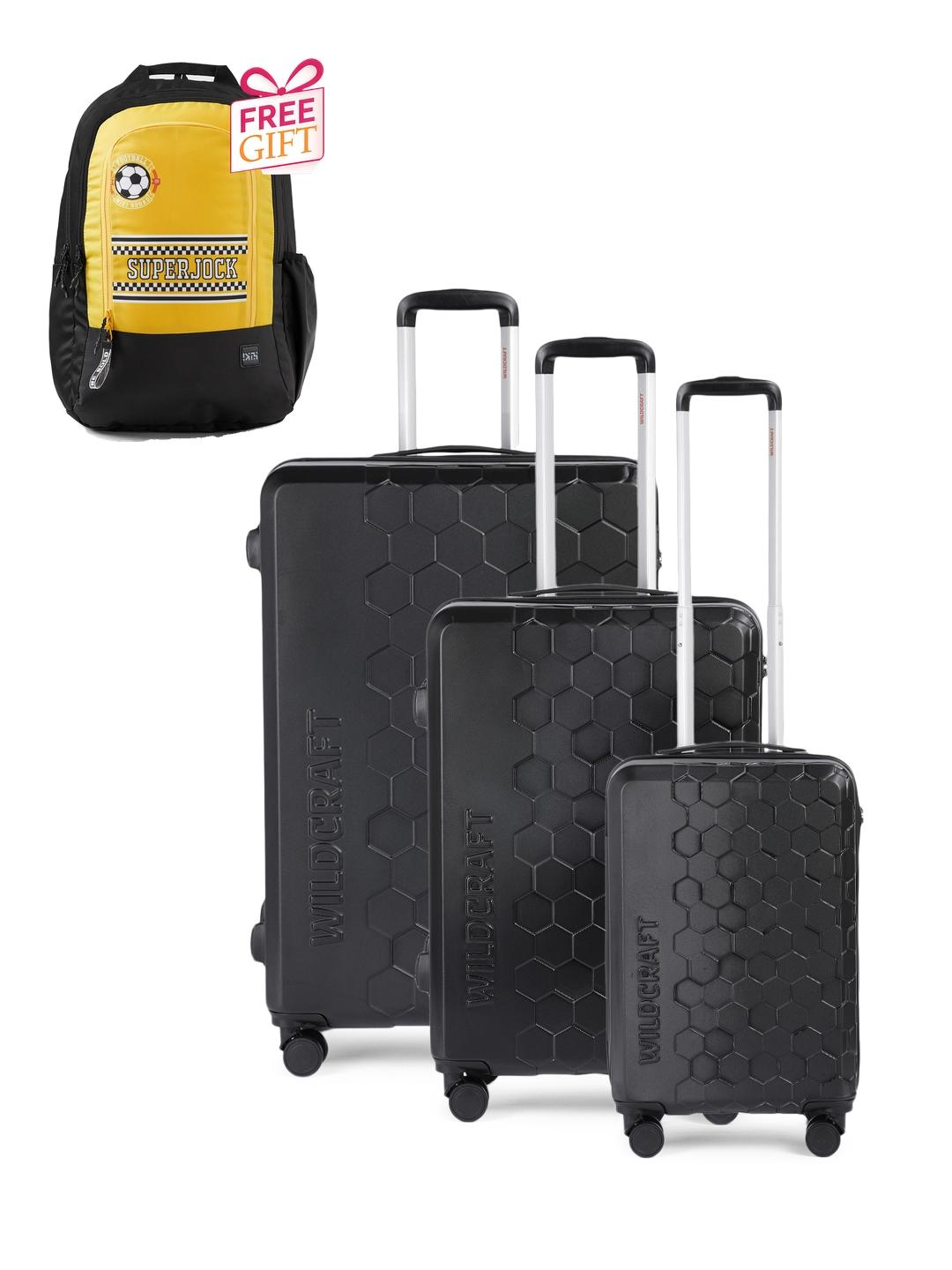 Buy Wildcraft Set Of 3 Trolley Bags With 1 Free Backpack - Trolley Bag ...