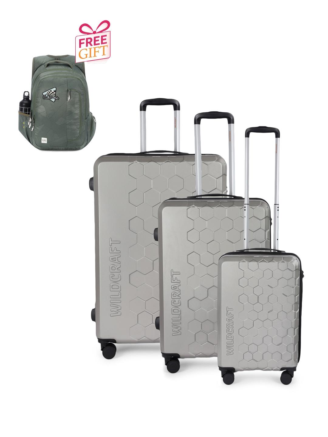 Buy Wildcraft Set Of 3 Trolley Bags With 1 Free Backpack - Trolley Bag ...