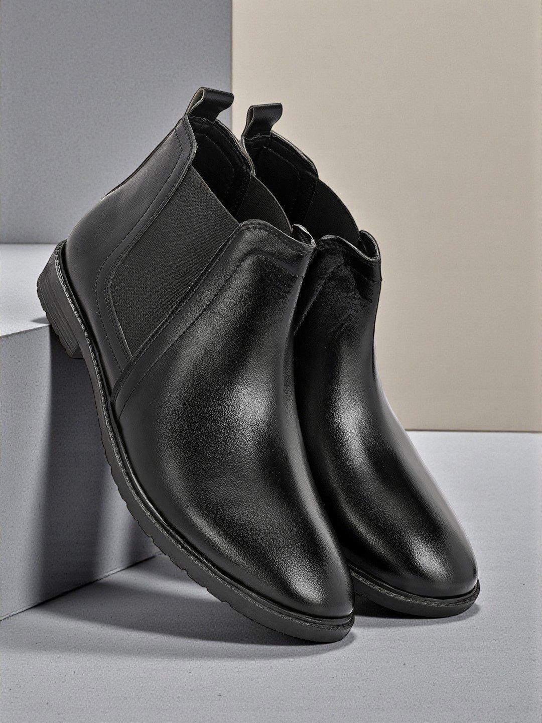 Buy HERE&NOW Men Round Toe Slip On Chelsea Boots - Boots for Men ...