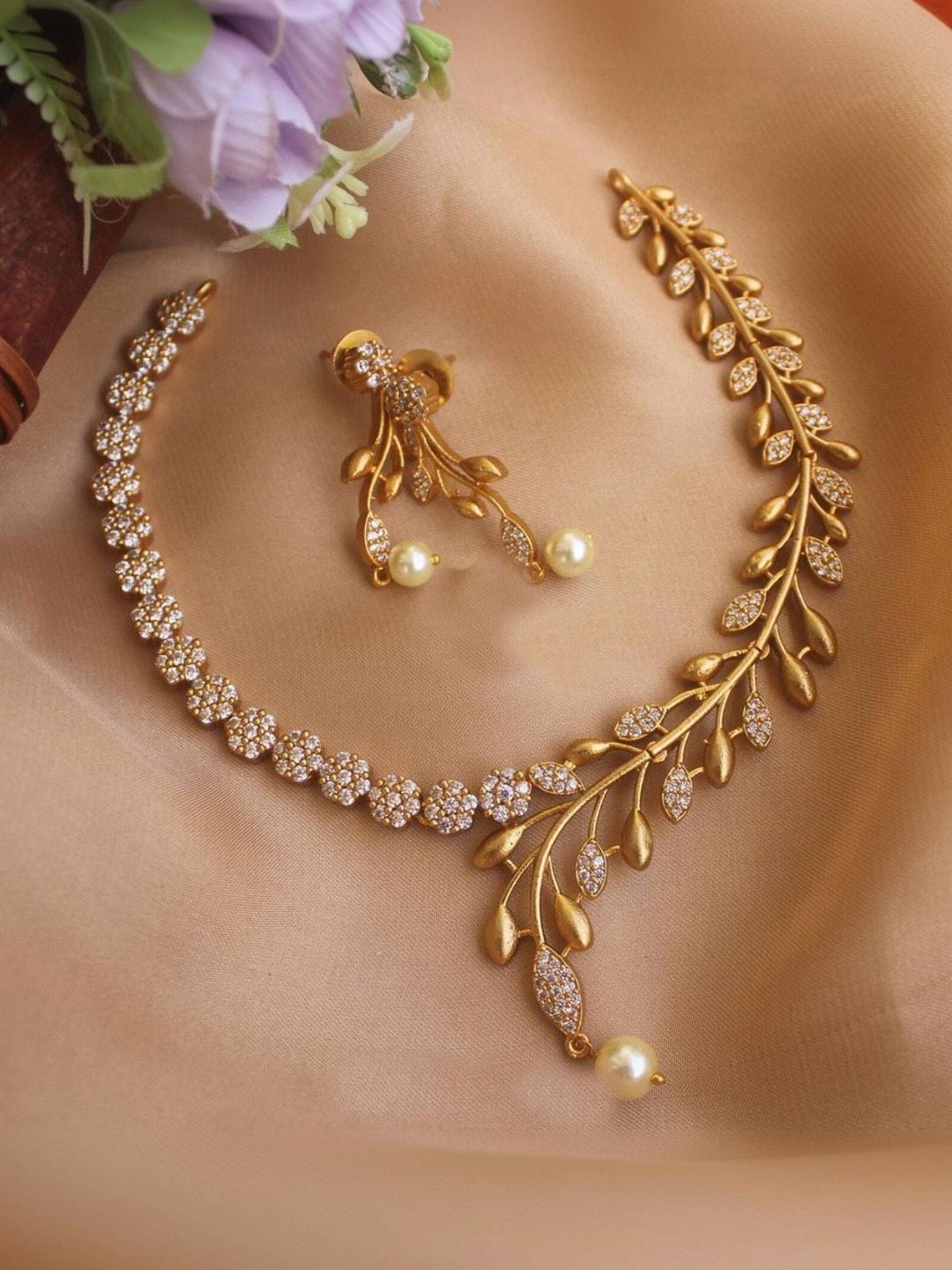 Buy Super Weston Gold Plated Stone Studded Jewellery Set - Jewellery ...