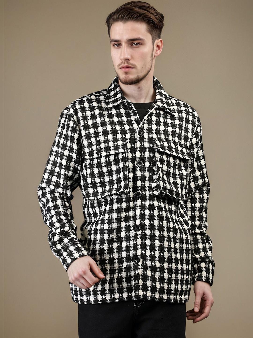 Buy CHKOKKO Checked Spread Collar Shackets - Shackets for Men 38302848 ...