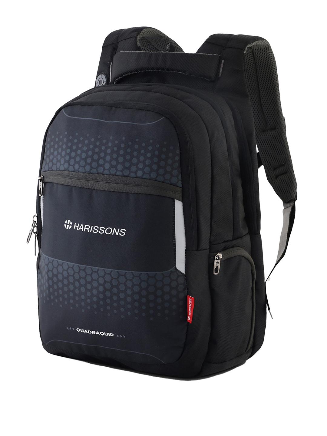 Buy Harissons Speckle Unisex Black Geometric Printed 36L Laptop ...