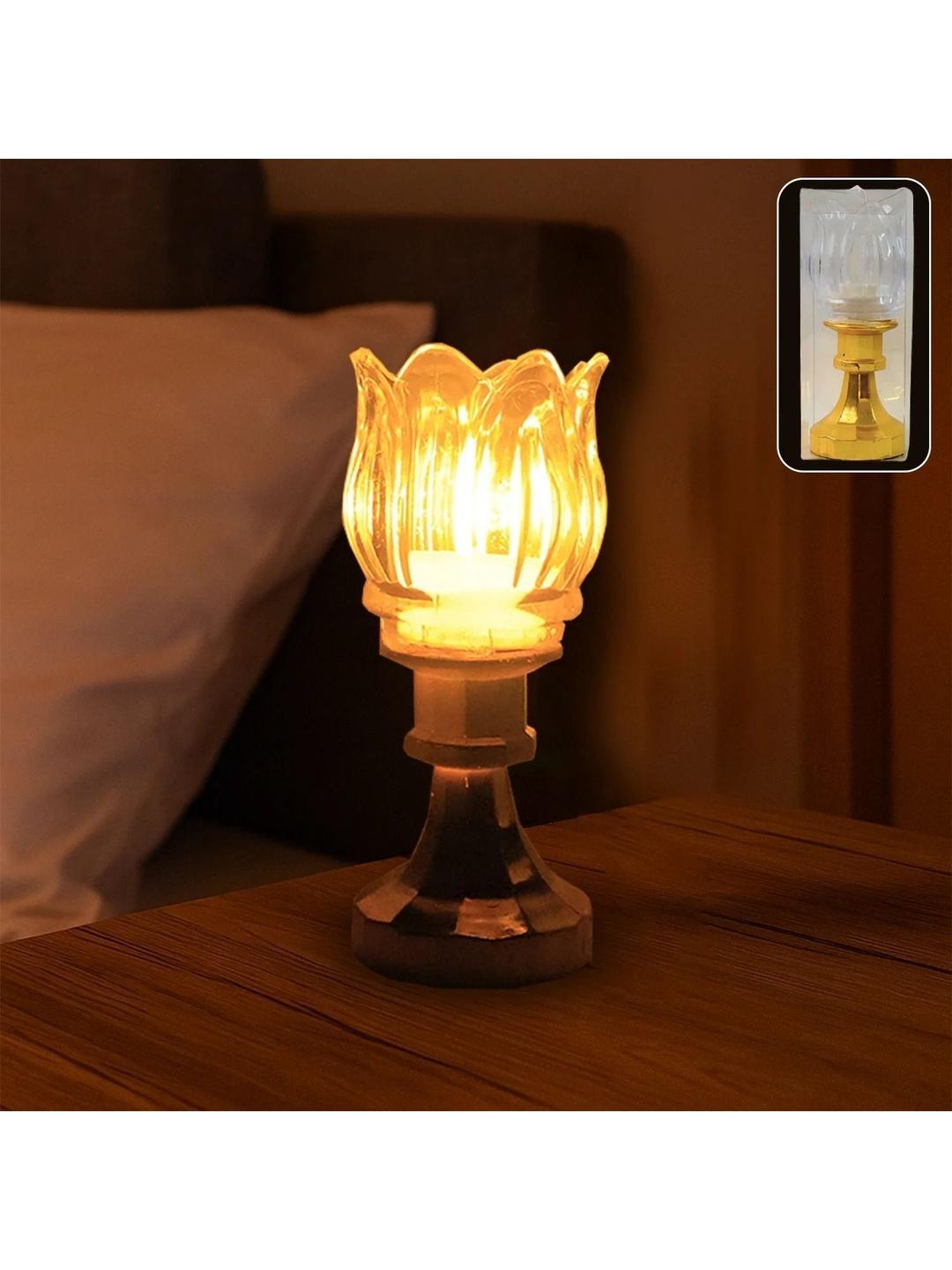 Buy DeoDap White Glass Abstract Shaped Table Lamp - Table Lamps for ...