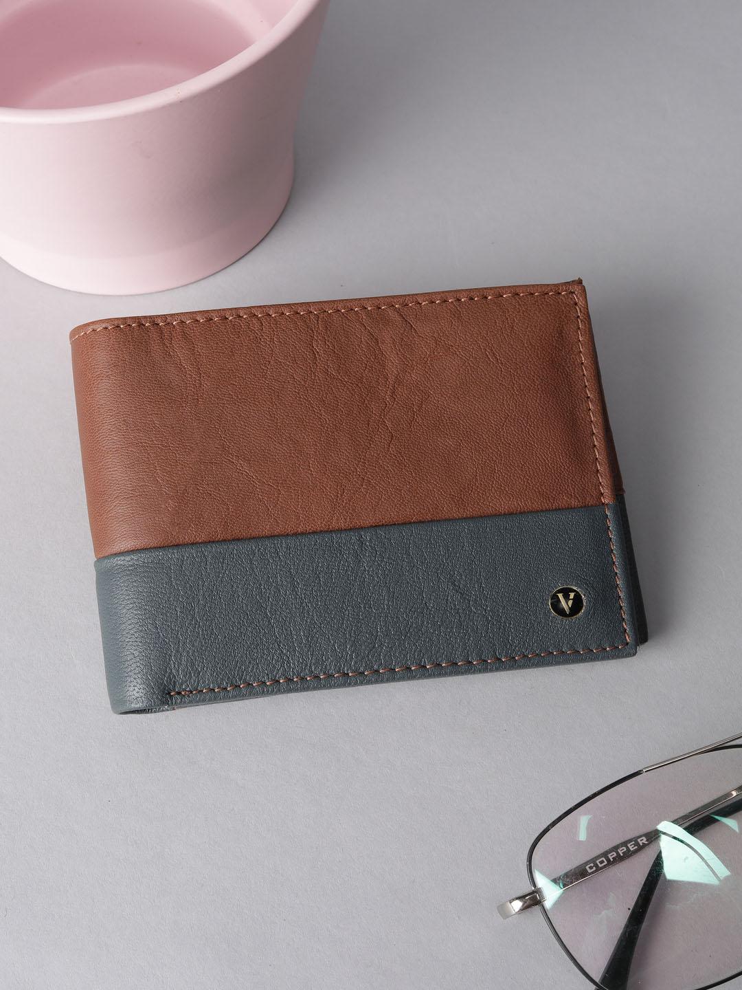 Buy Van Heusen Men Colourblocked Leather Two Fold Wallet - Wallets for ...