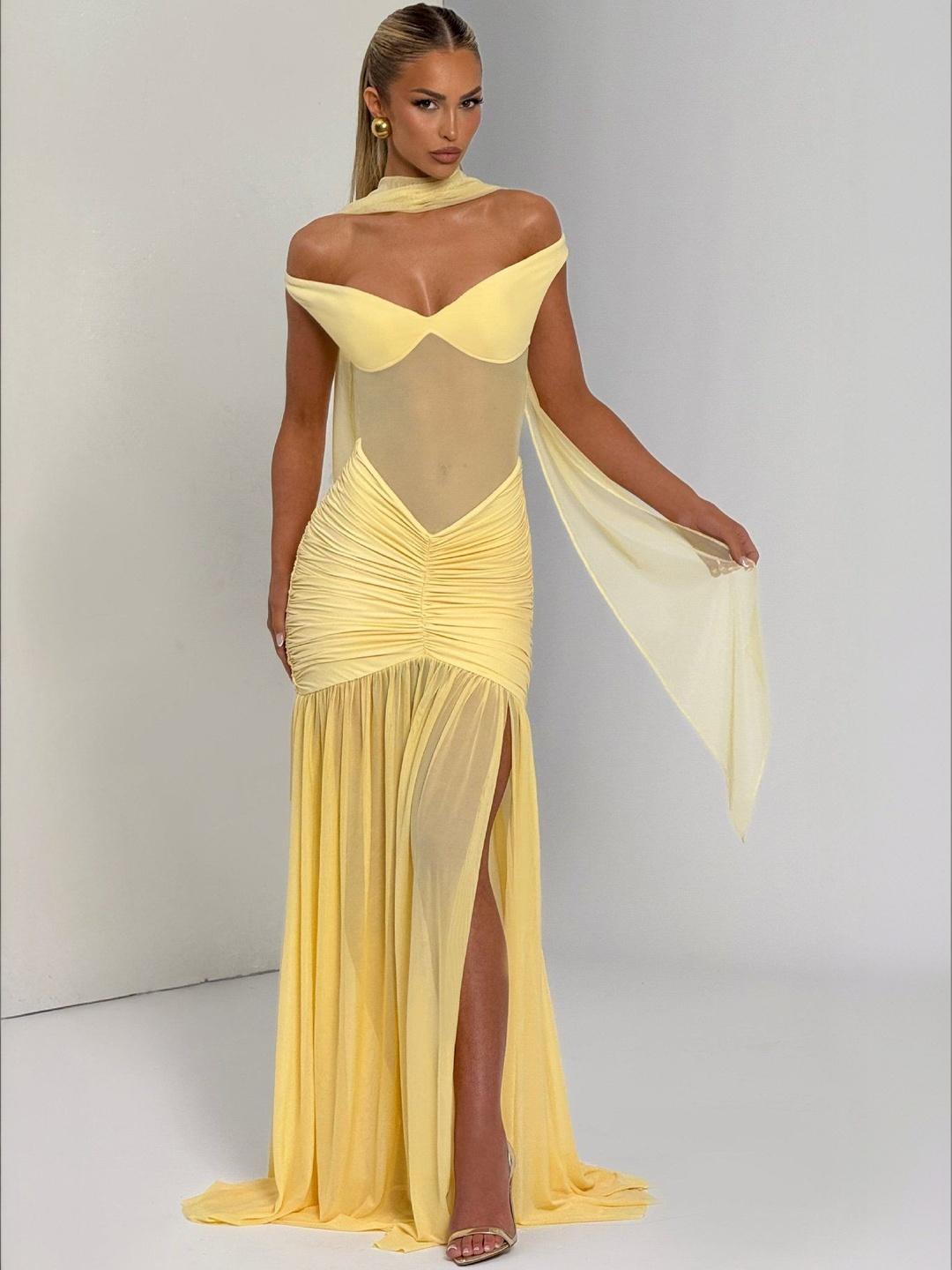 Buy StyleCast X Revolte Off Shoulder Bodycon Maxi Dress - Dresses for ...