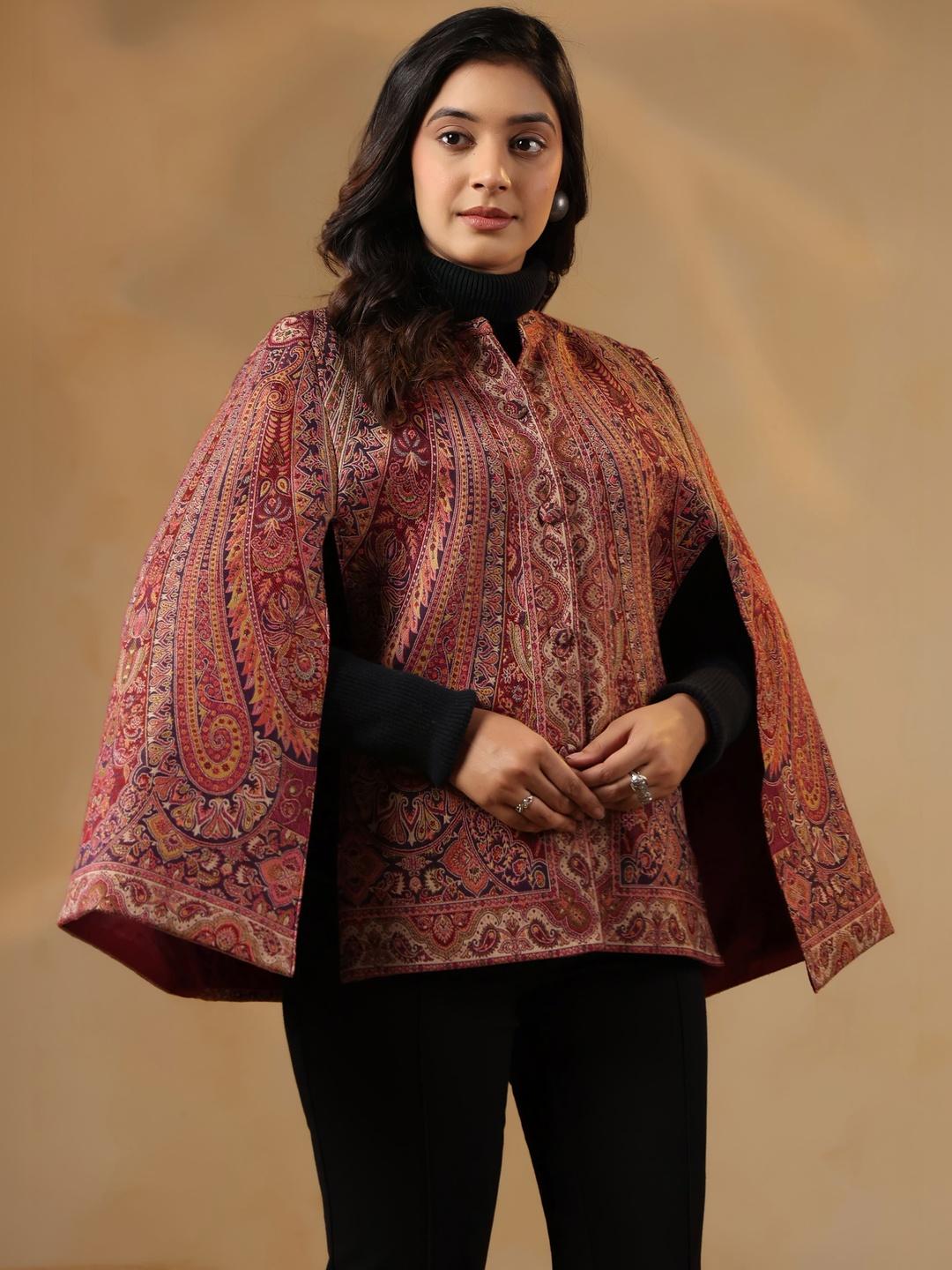 Buy Zamour Women Acrylic Cape Jacket - Jackets for Women 38320172 | Myntra