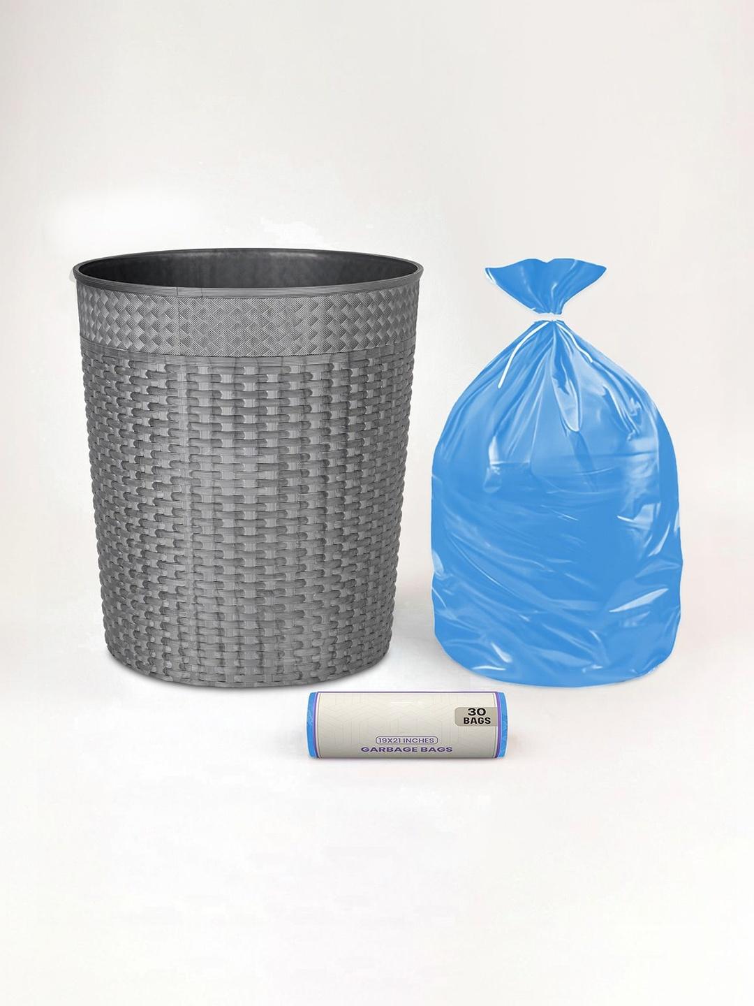 Buy Aura Grey Set Of 2 Regular Multi Utility Dustbin - Bins for Unisex ...