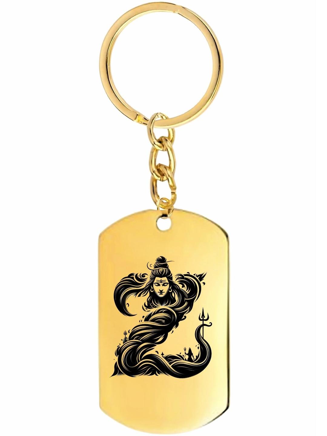 Buy M Men Style Gold Plated Lord Shiva Alphabet Z Key Chain - Key Chain ...