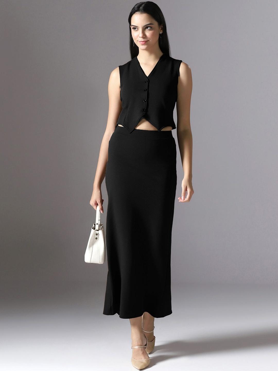 Buy Selvia V Neck Top With Skirt Co Ords - Co Ords for Women 38335285 ...