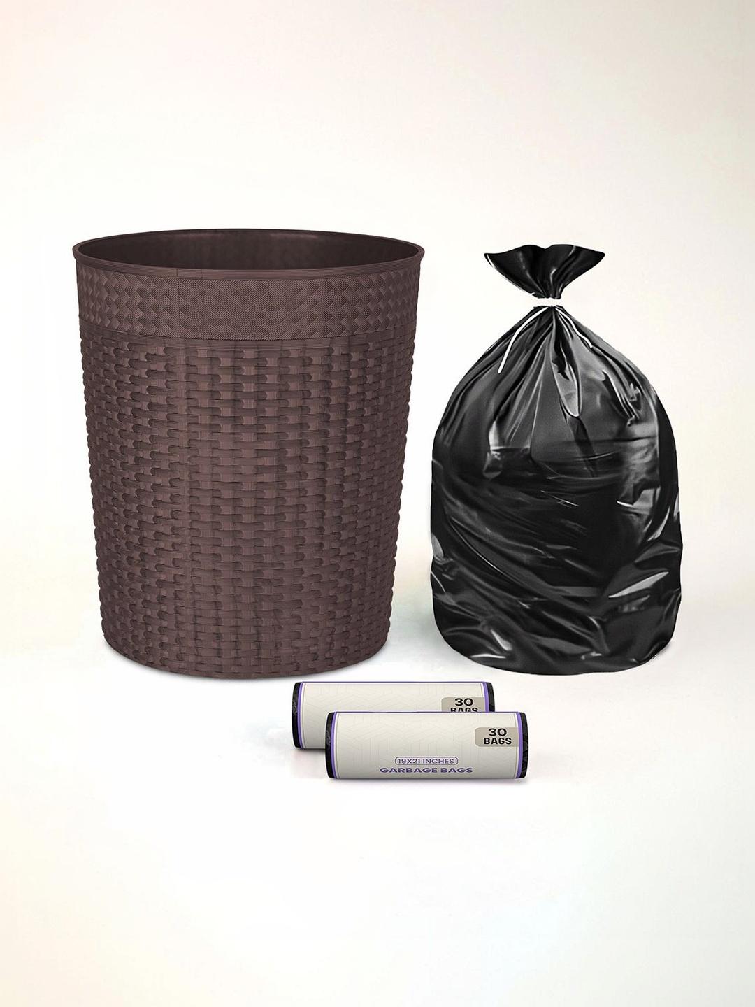 Buy Aura Brown Set Of 3 Regular Multi Utility Dustbin - Bins for Unisex ...