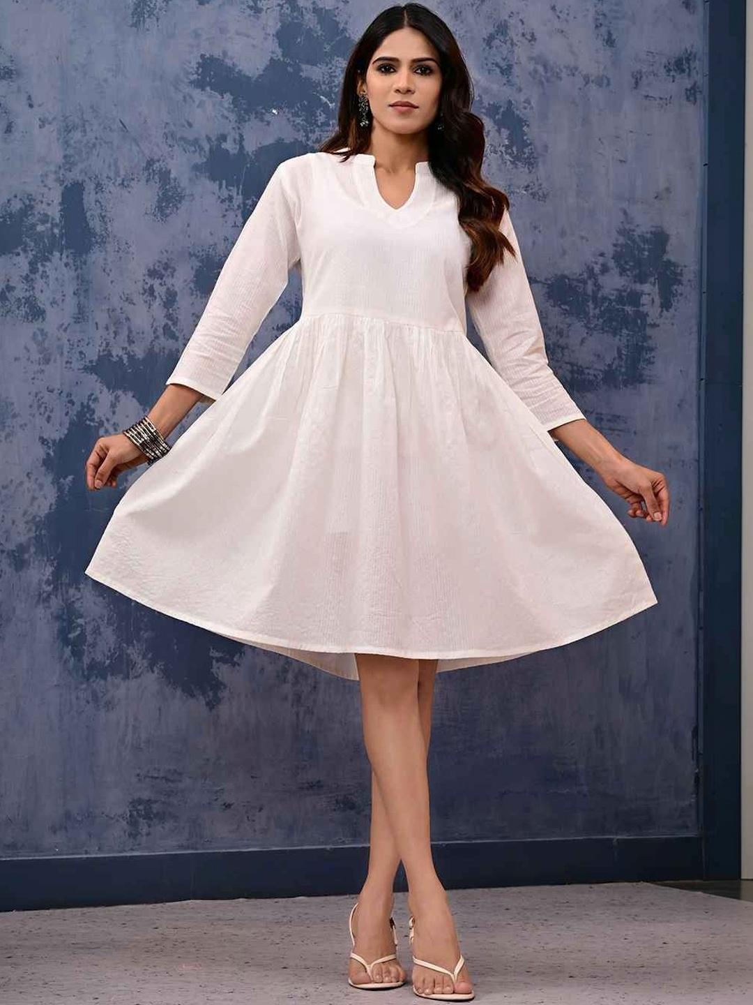 Buy Tarubi V Neck Pure Cotton Empire Kurti - Kurtis for Women 38328915 ...