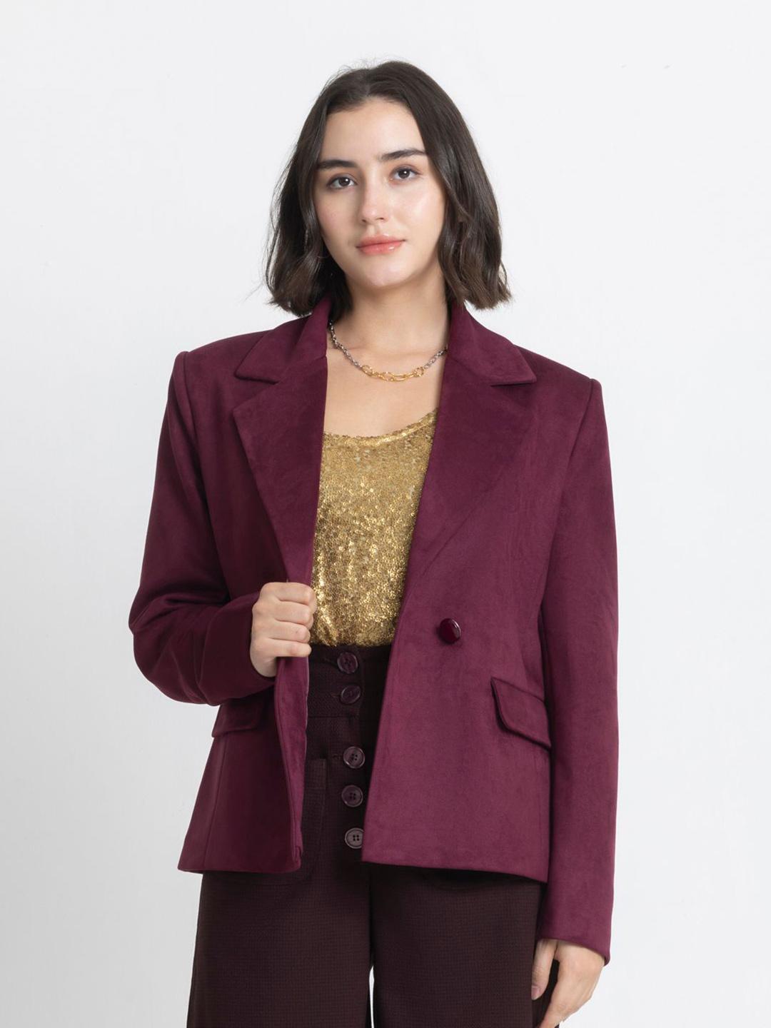 Buy SHAYE Women Woollen Tailored Jacket - Jackets for Women 37753556 ...